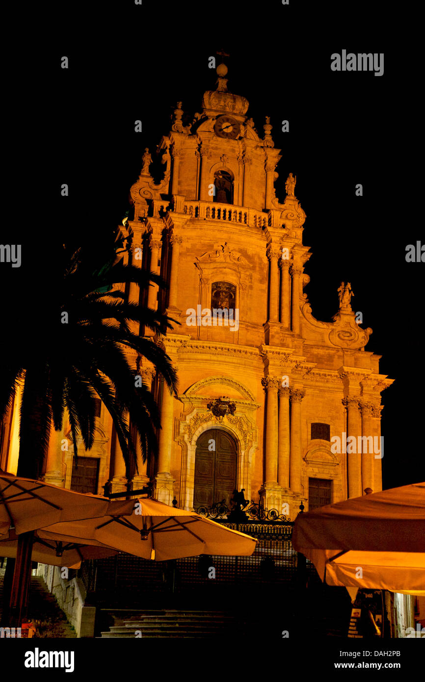 The cathedral of San Giorgio, Saint George, in the baroque town of ...