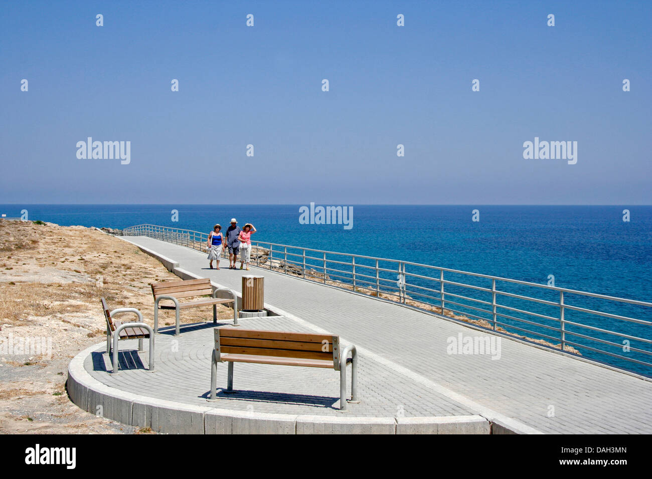 The Lapta Walkway looking westwards towards Sardunya Bay Stock Photo ...