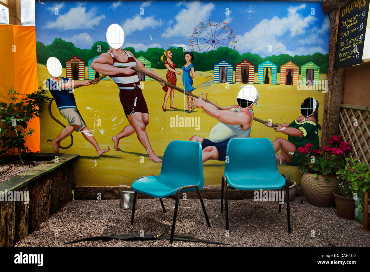 Carnival cut out, Glastonbury festival, UK Stock Photo - Alamy