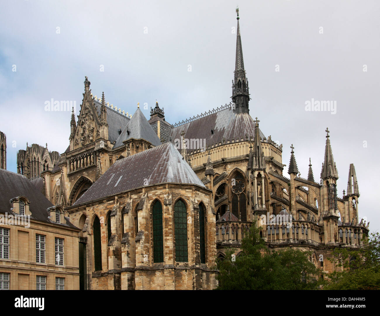 Reims Cathedral from the East Side, Reims, Marne, Champagne-Ardennes ...