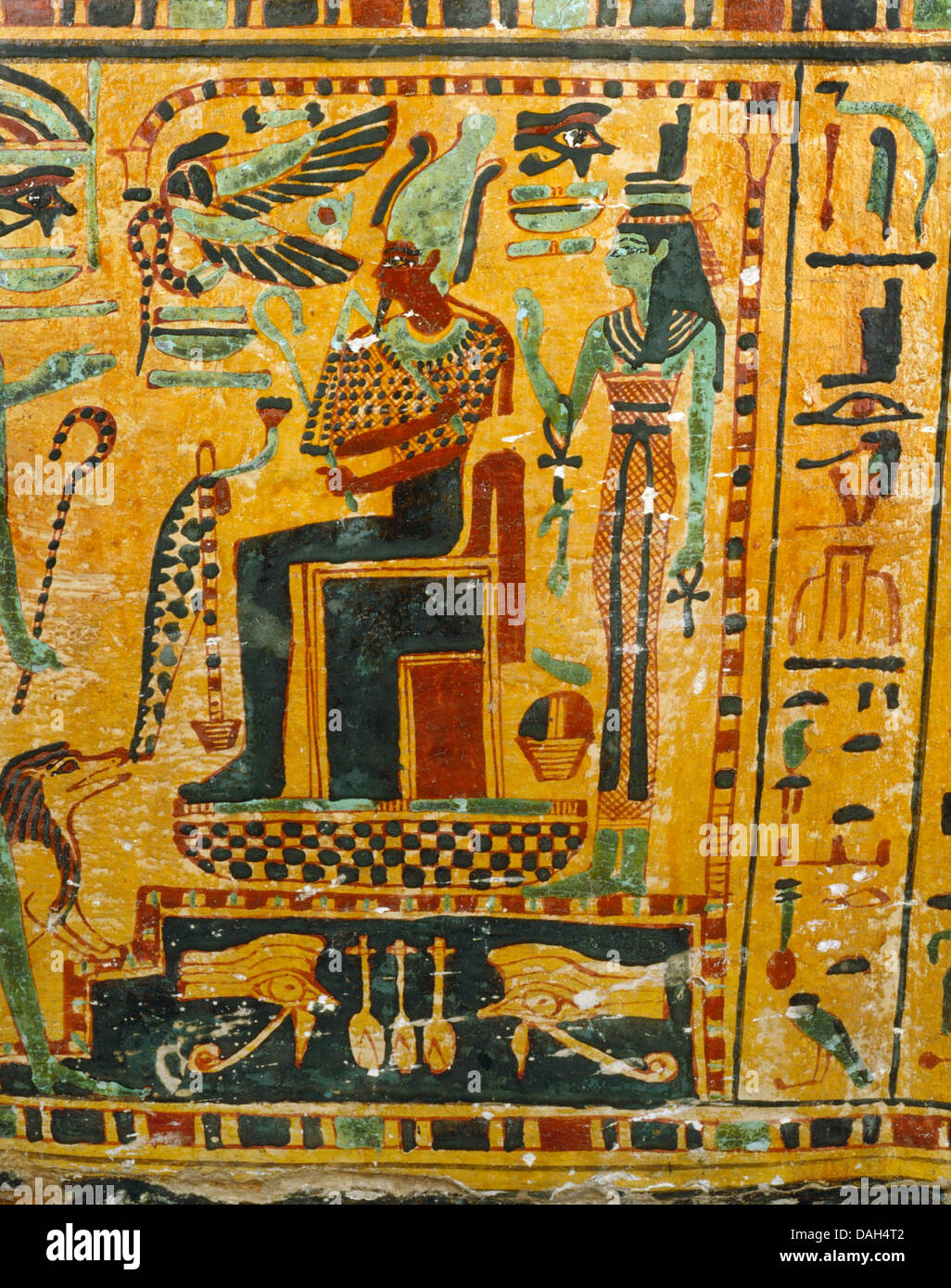 This Egyptian coffin, part of LACMA's collection, features intricate ...