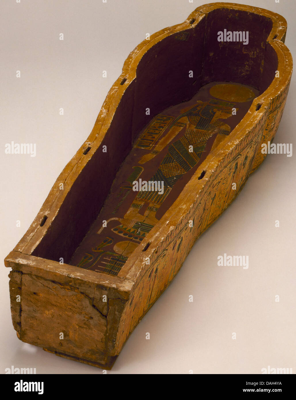 A coffin, part of the LACMA collection, representing ancient Egyptian ...