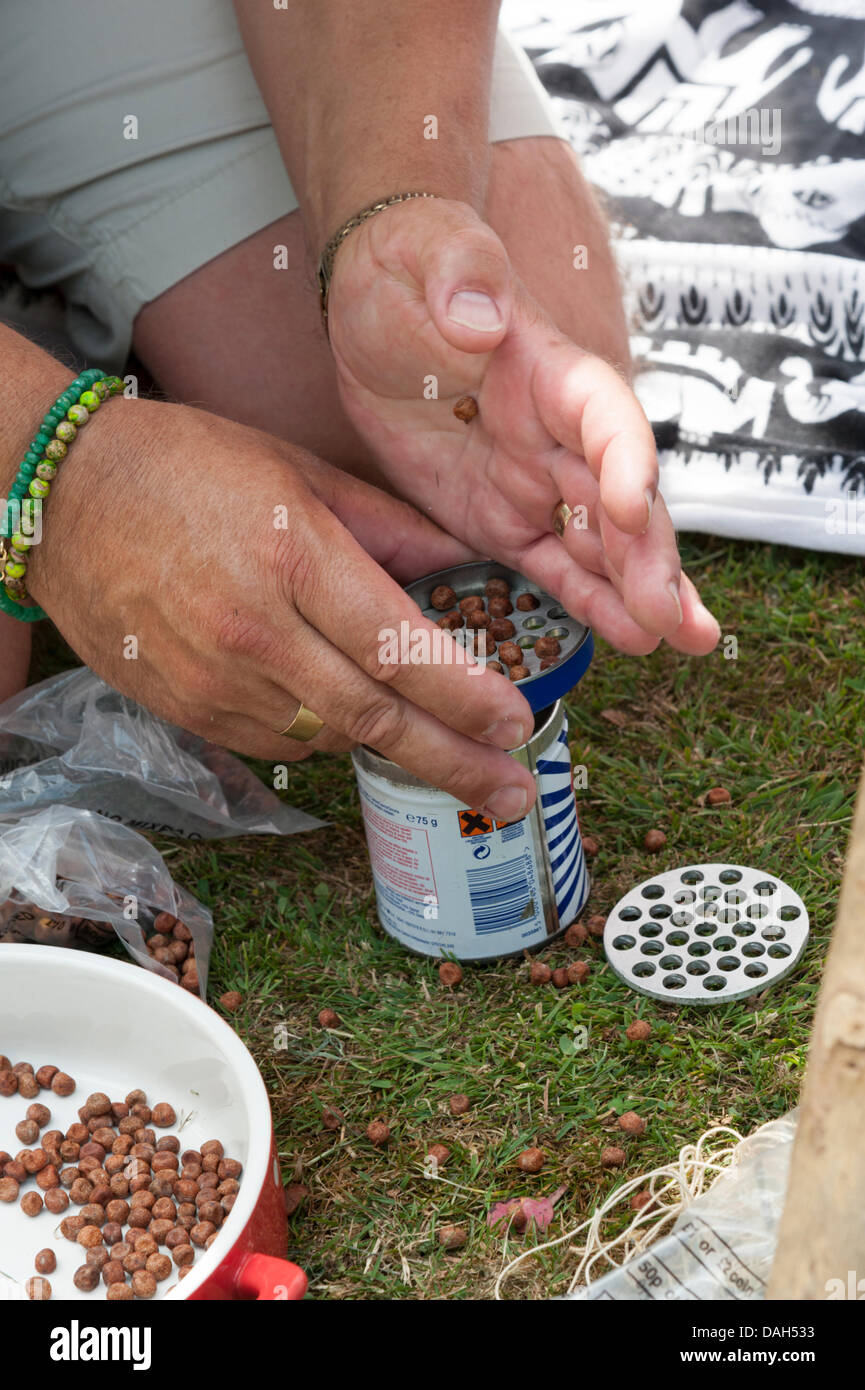 Witcham, near Ely, Cambridgeshire UK. 13th July 2013. A competitor ...