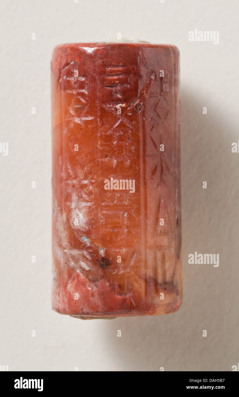 This cylinder seal, housed at LACMA, is an ancient artifact likely used ...