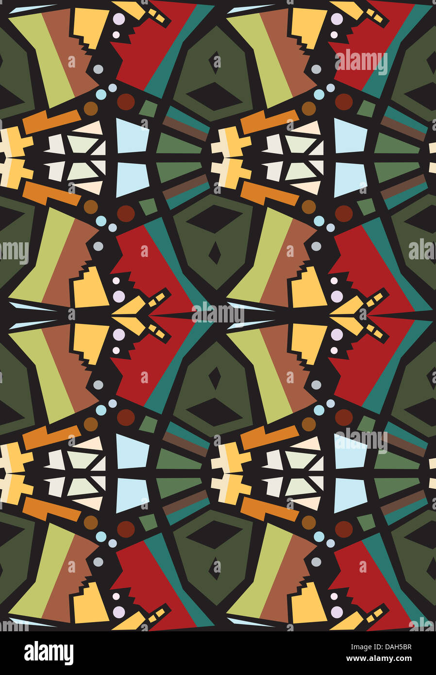 Seamless background pattern of mirrored faces Stock Photo - Alamy