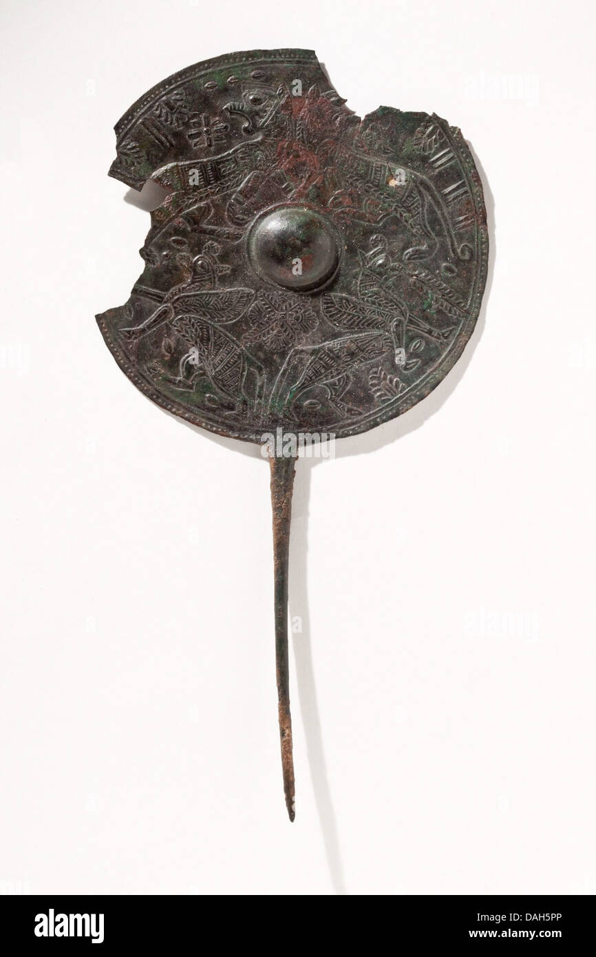 This disc-headed pin is an ancient accessory, possibly used for ...