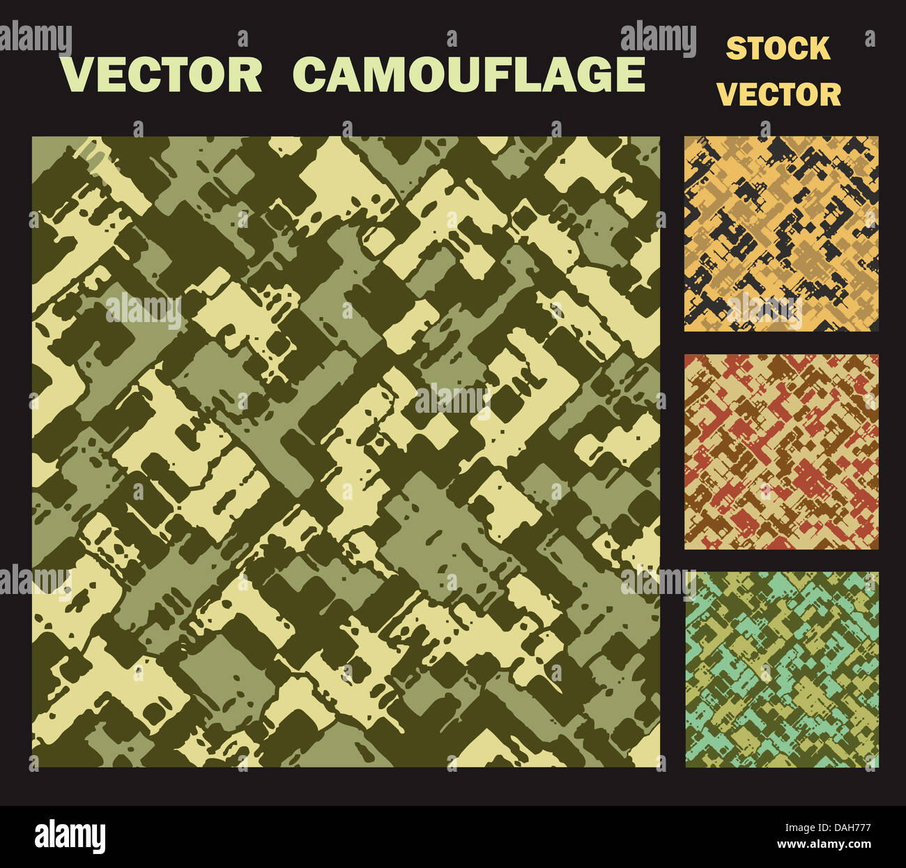 vector camouflage textures from various army colors Stock Photo - Alamy
