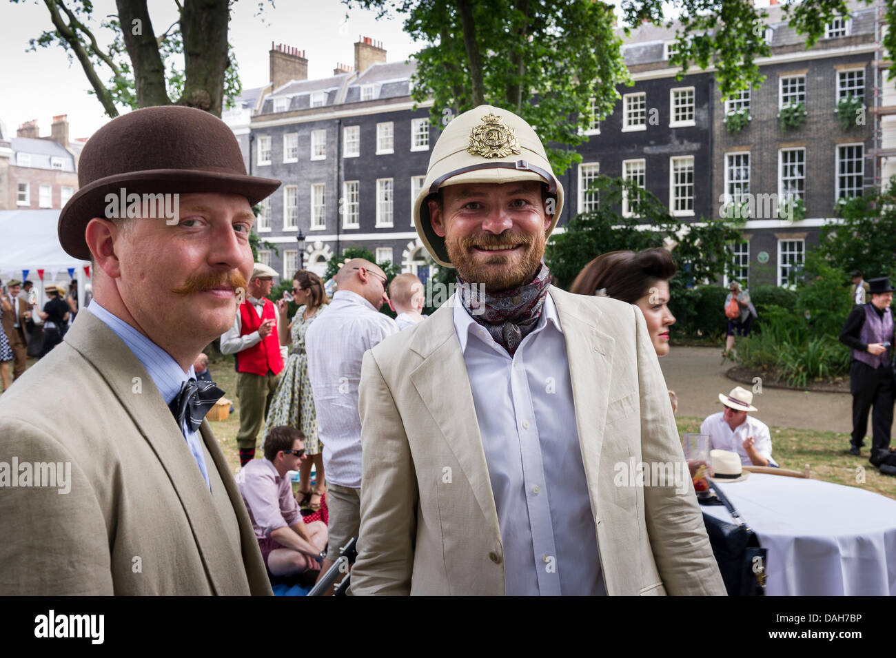 London, UK. 13 July 2013. Chaps waiting or the start of the 2013 Chaps ...