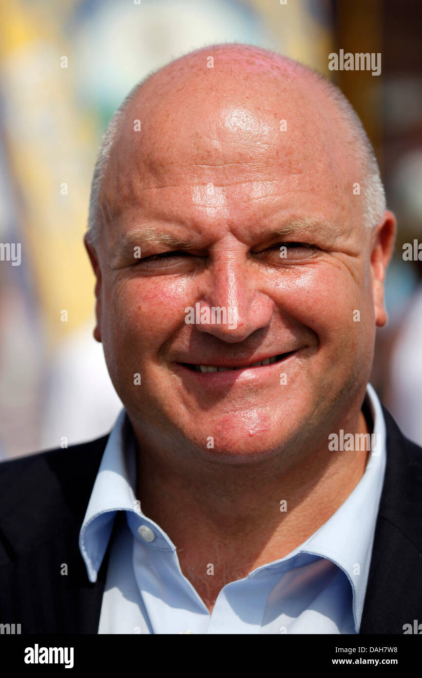 Bob Crow at the 129th Durham Miners Gala at Durham, England. Crow is ...
