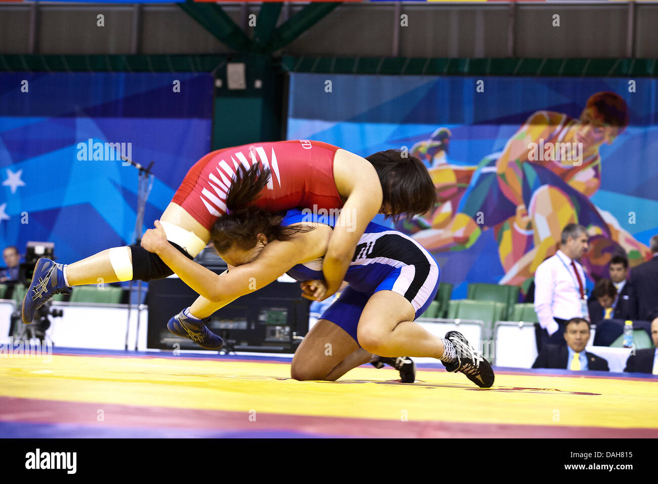 Kazan, Russia, July 13, 2013. Freestyle wrestling. Women. finale Credit ...
