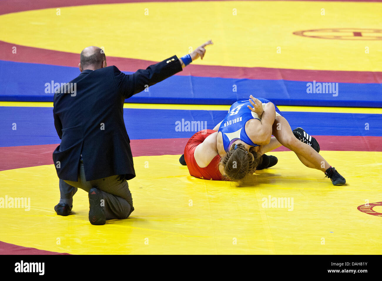 Kazan, Russia, July 13, 2013. Freestyle wrestling. Women. finale Credit ...