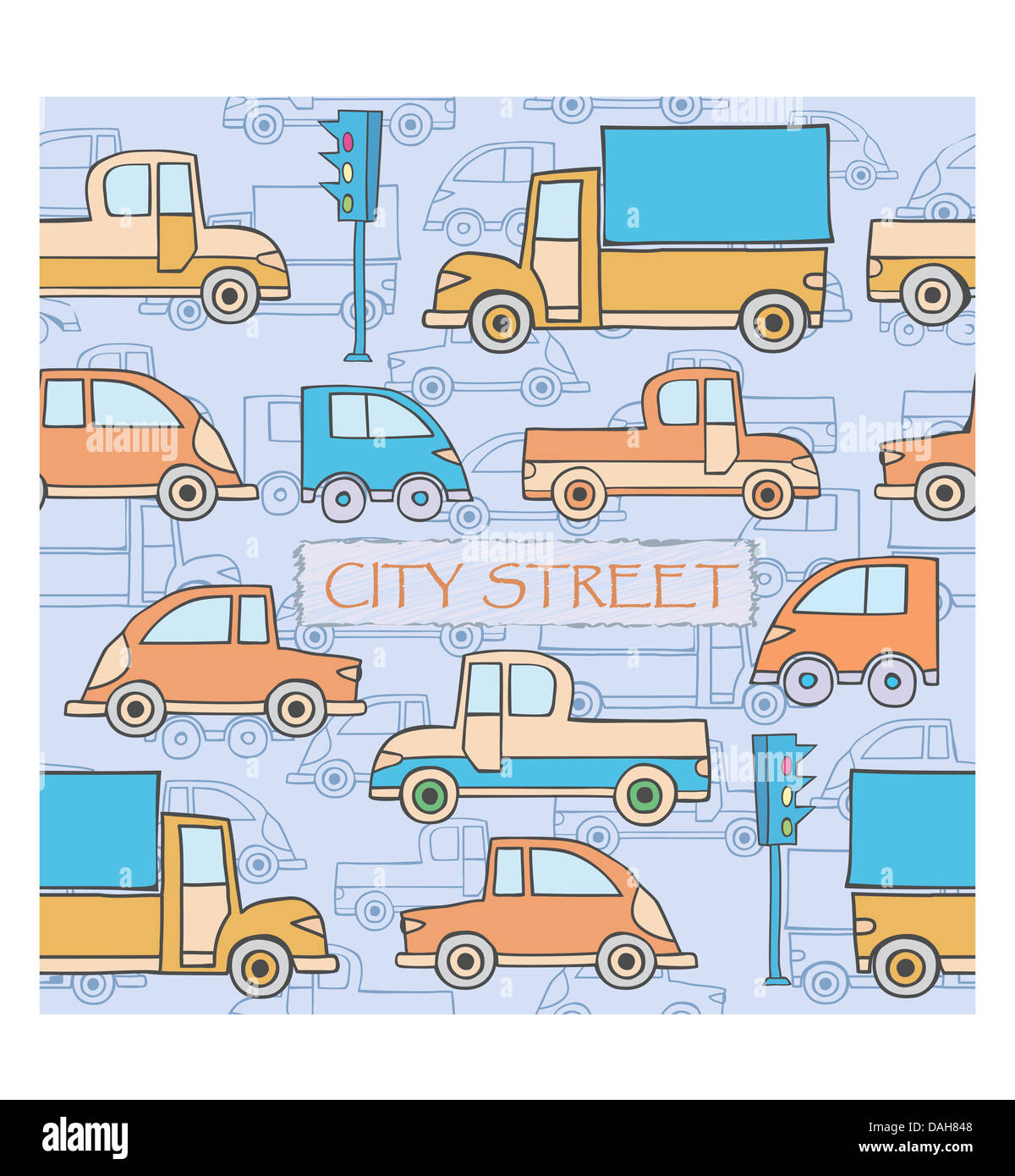 The stylized image of transport in the style of cartoon Stock Photo - Alamy
