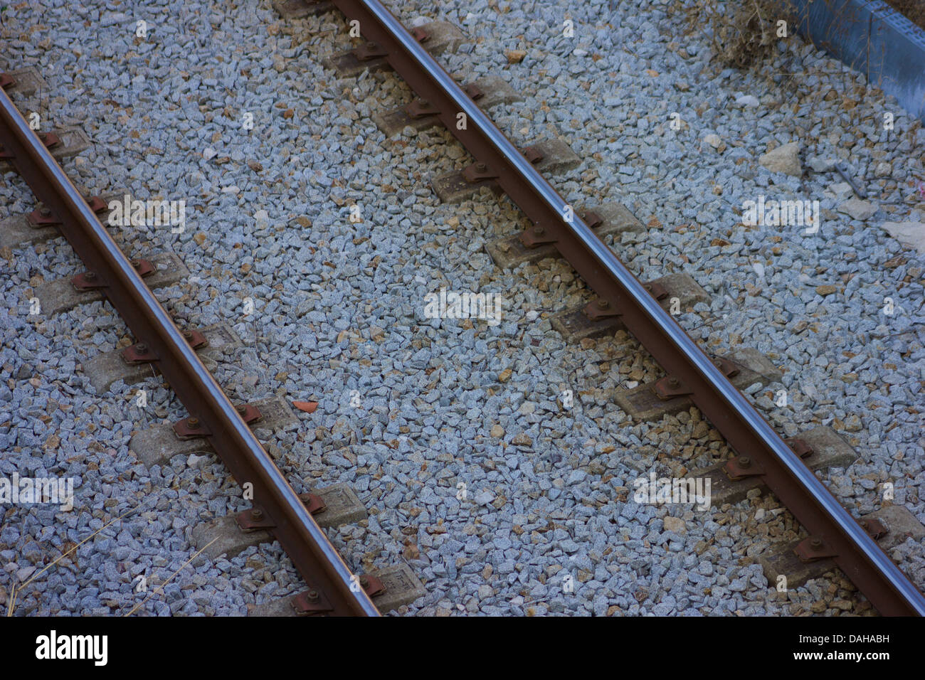 Trains railroad in shadow Stock Photo - Alamy