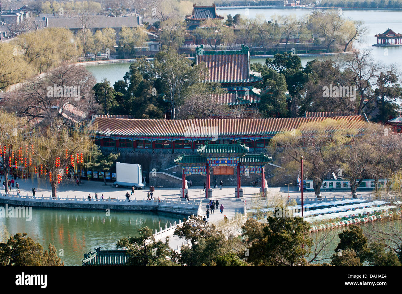 Aerial view on Beihai Park in Beijing, China Stock Photo - Alamy