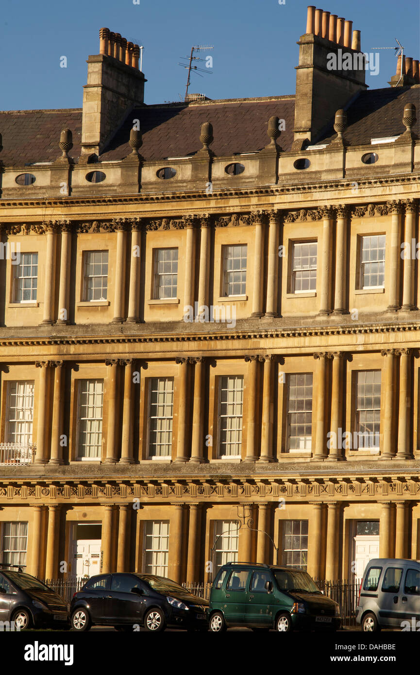 Georgian architecture in The Circus, Bath, Somerset. Completed in 1768 ...
