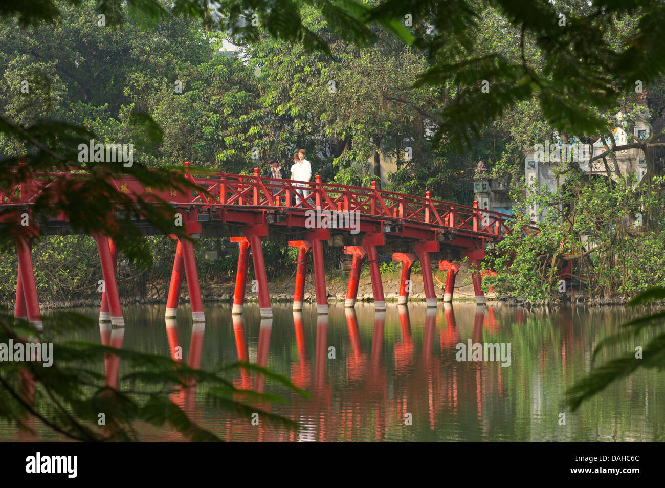 The Huc Bridge, Hoan Kiem Lake, Hanoi, Vietnam Stock Photo - Alamy