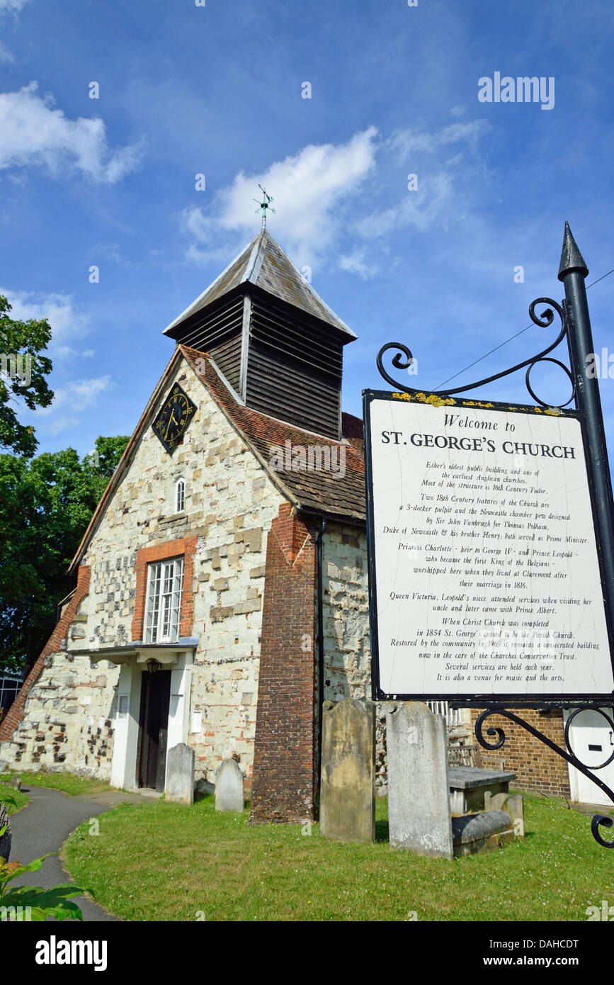 16th Century St Georges Church, Esher, Surrey, England, United Kingdom ...