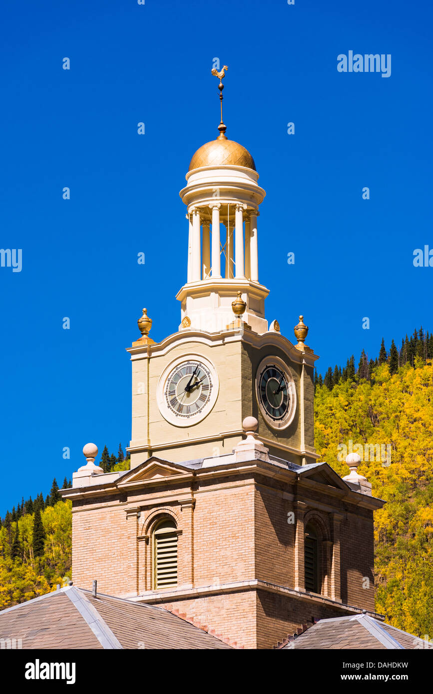 Historic courthouse and fall color, Silverton, Colorado USA Stock Photo ...