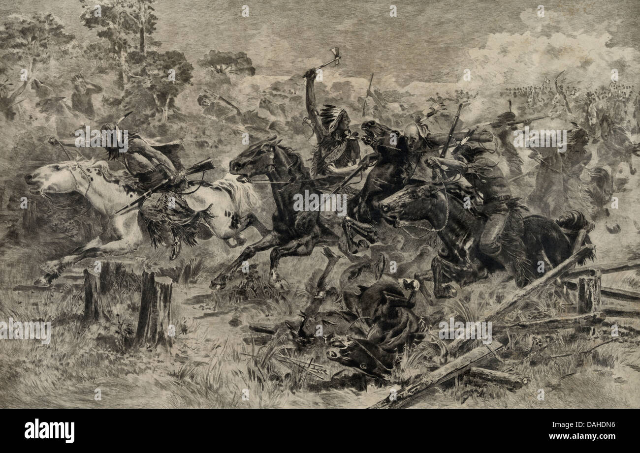 Native indians fighting hi-res stock photography and images - Alamy