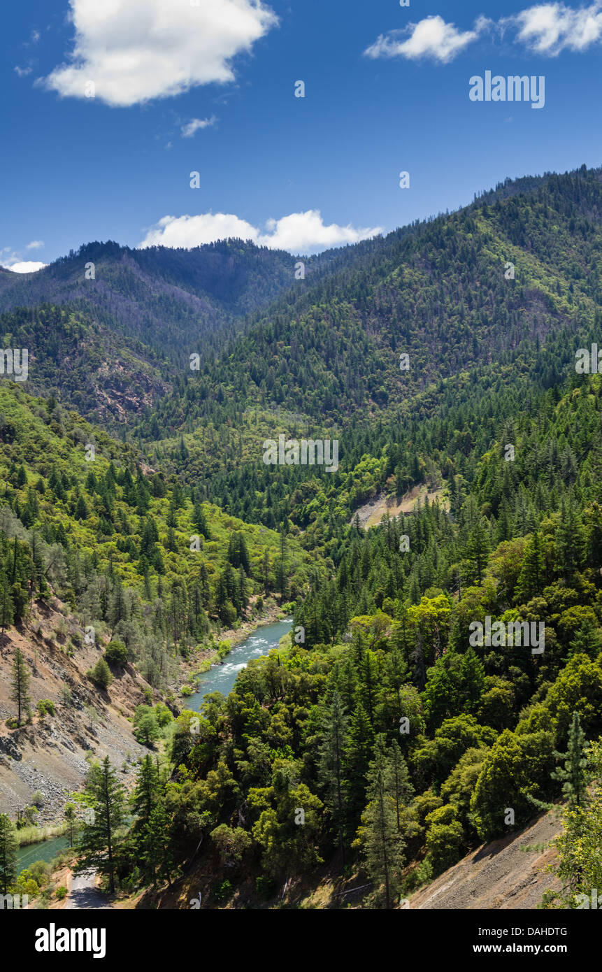 California United States. The Trinity River in Trinity National Forest ...