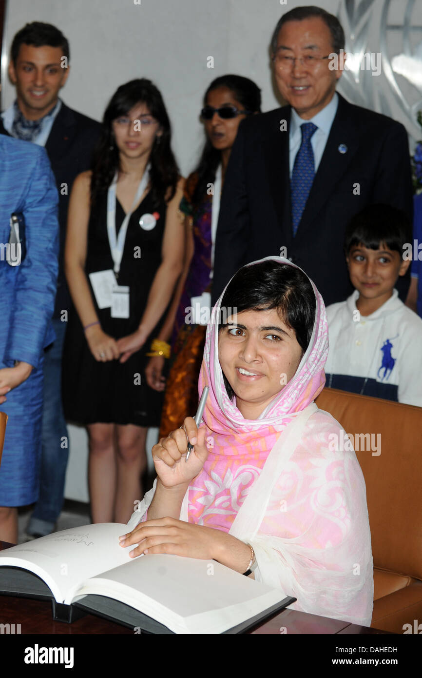 New York, USA. 12th July, 2013. Malala Yousafzai, the 16-year-old ...