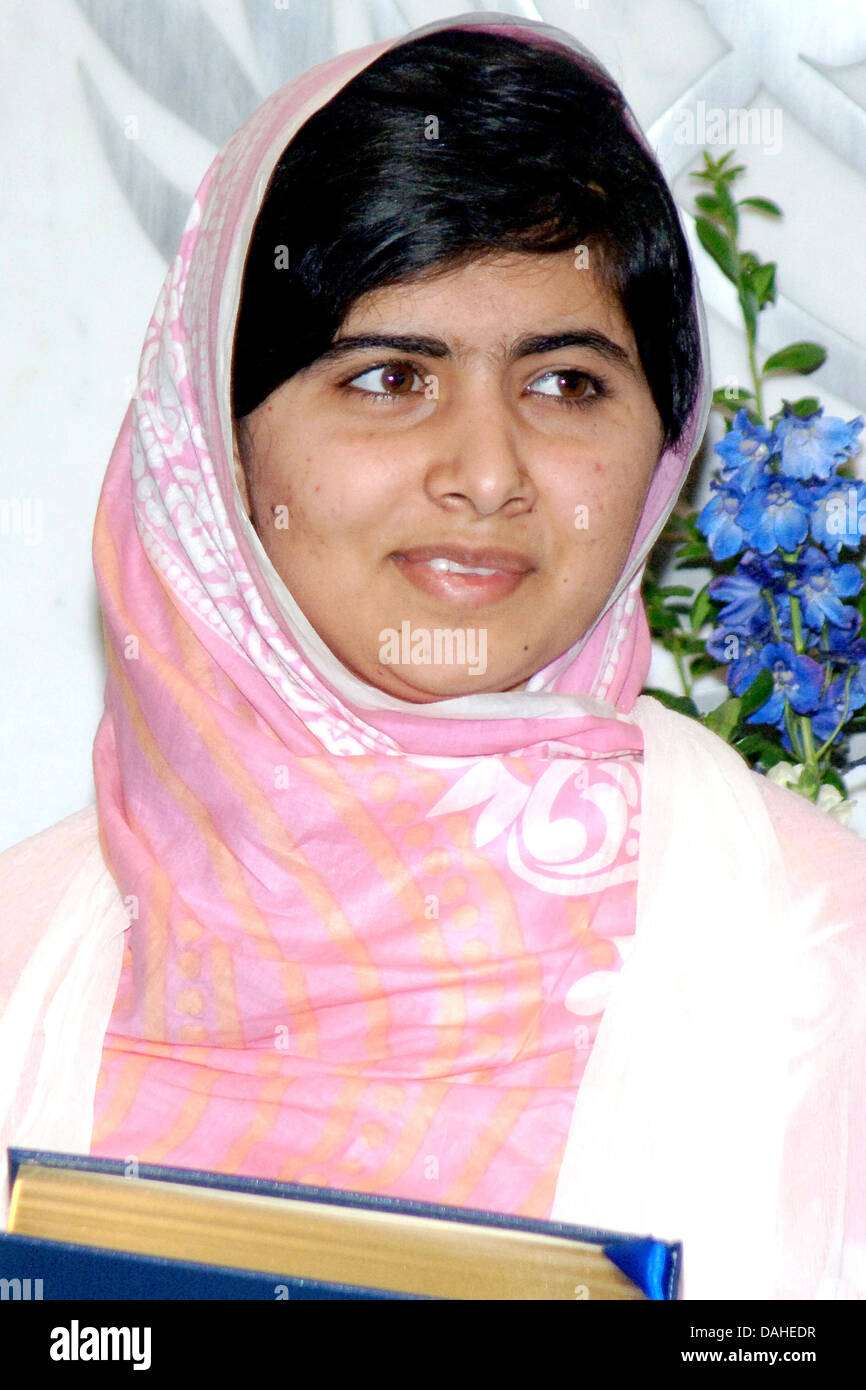 New York, USA. 12th July, 2013. Malala Yousafzai, the 16-year-old ...