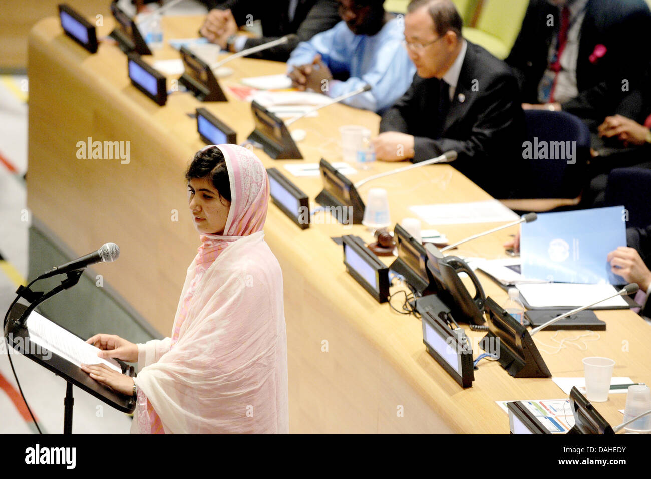 New York, USA. 12th July, 2013. Malala Yousafzai, the 16-year-old ...