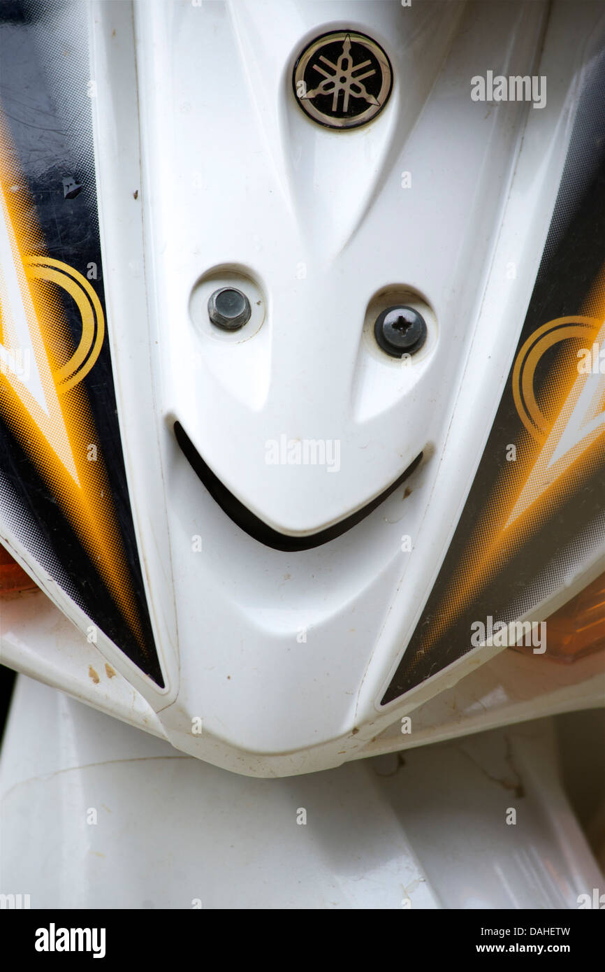 Motorcycle face smiley Stock Photo - Alamy