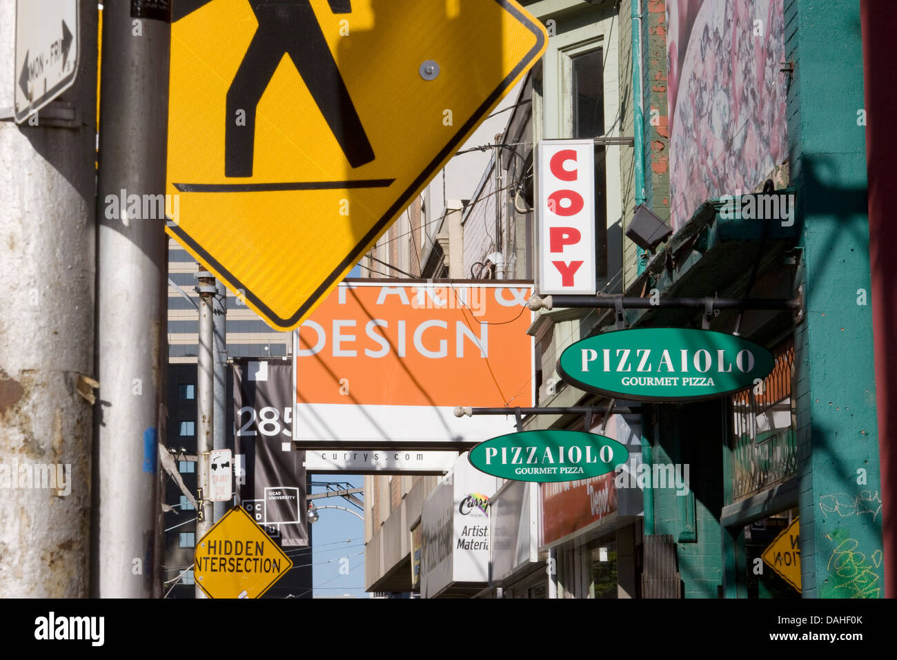 Canadian road signs in toronto hi-res stock photography and images - Alamy