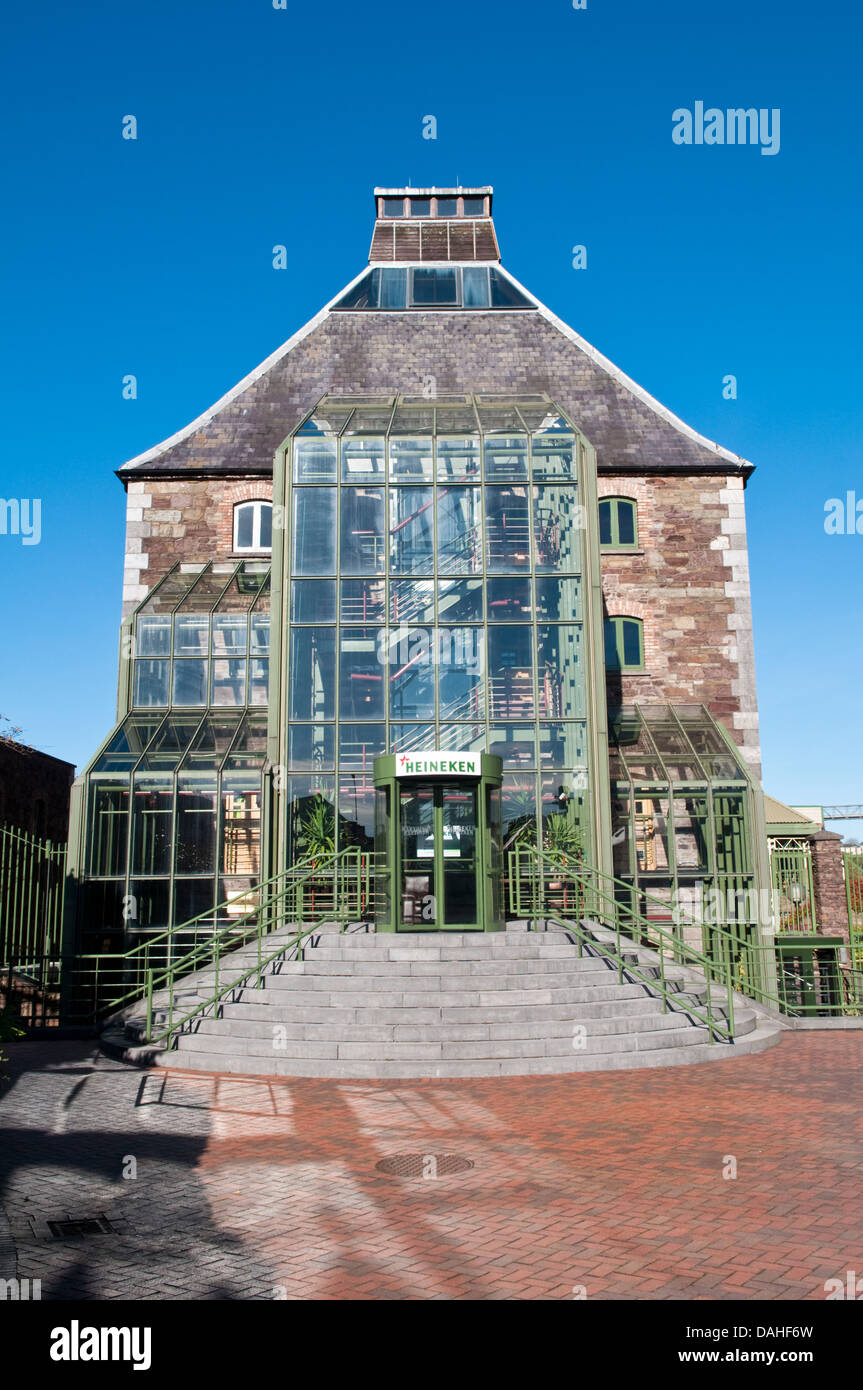 Glass facade on the Heineken brewery in Cork, Ireland. Also known as ...