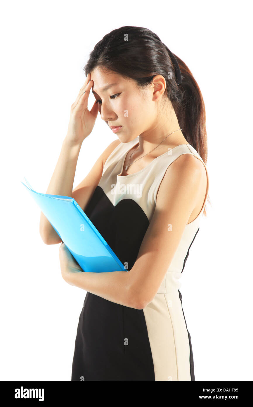 Stressed out asian woman holding hi-res stock photography and images ...