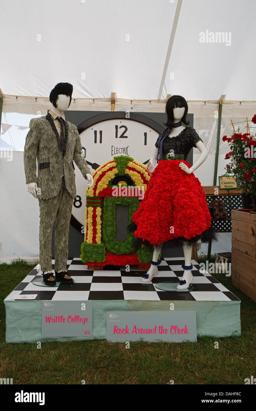 Rock and Roll outfits in front of a floral juke box on display at the ...