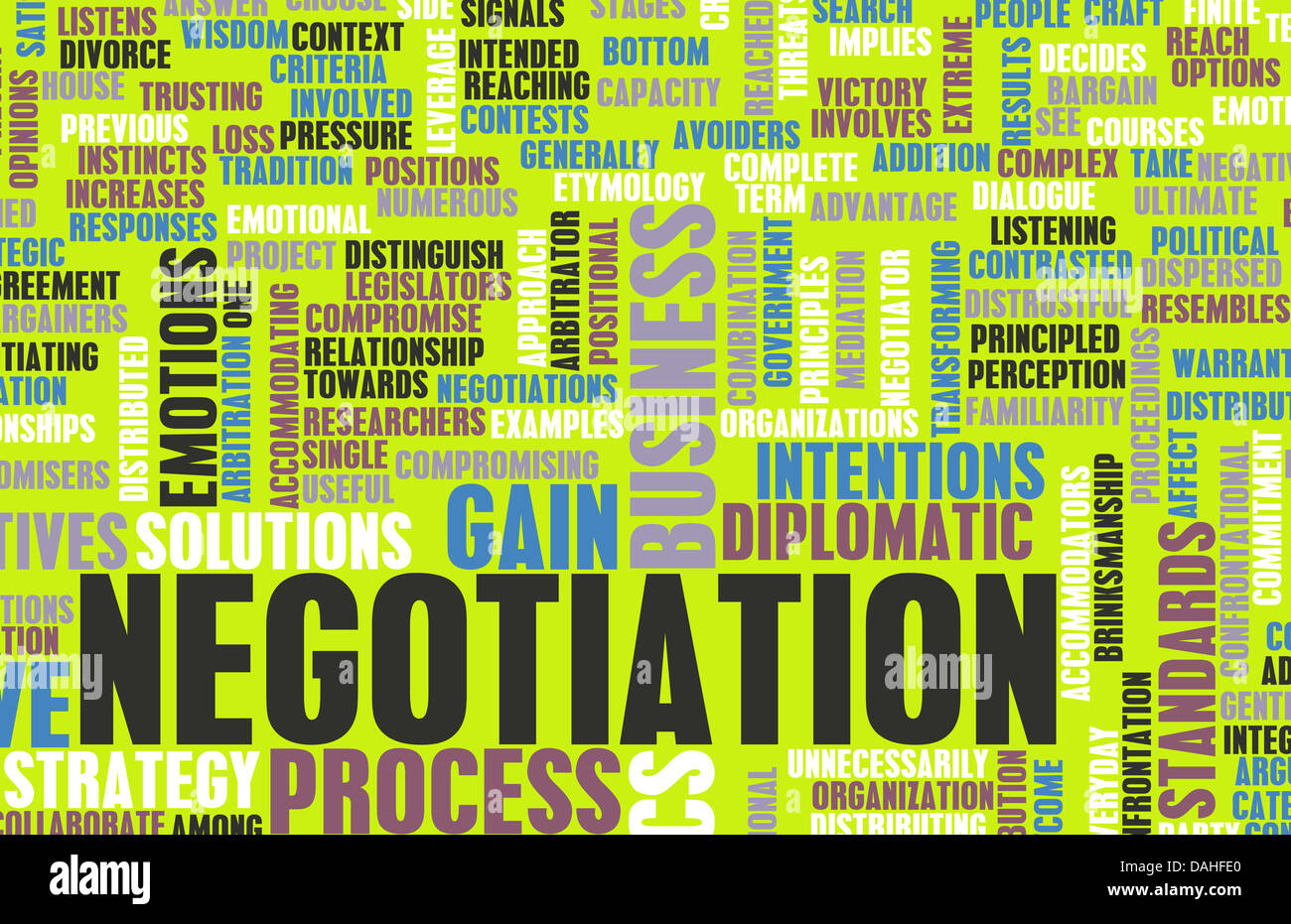 Negotiation in Business as a Abstract Concept Stock Photo - Alamy