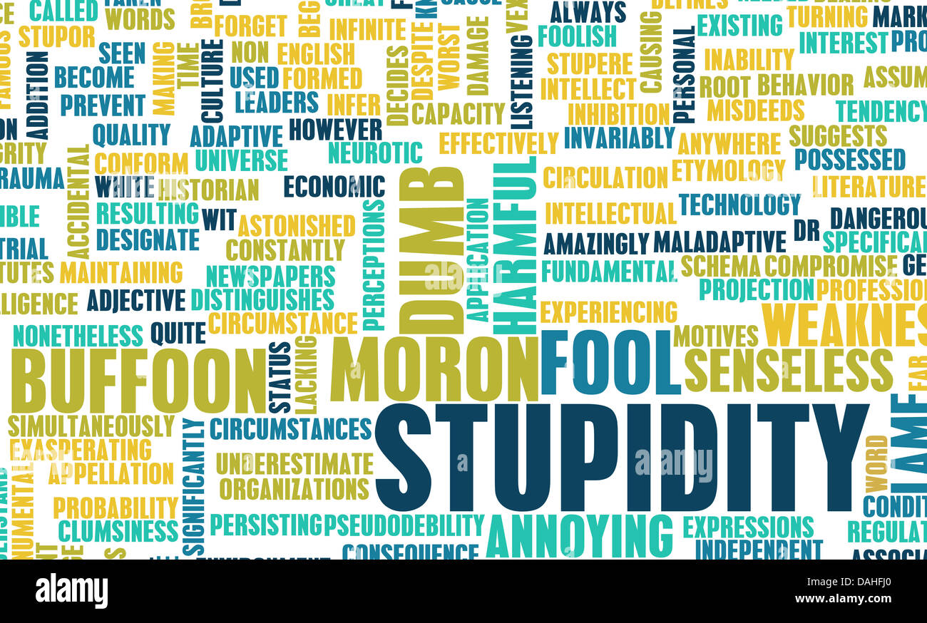 Stupidity of a Person in a Concept Image Stock Photo - Alamy