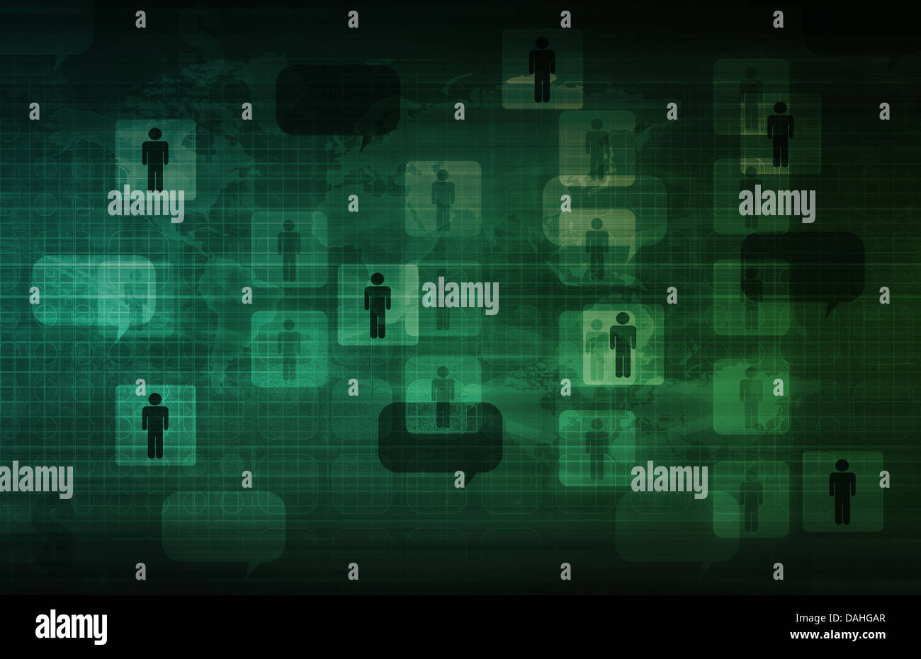 Communication Technology with Moving Data in Art Stock Photo - Alamy