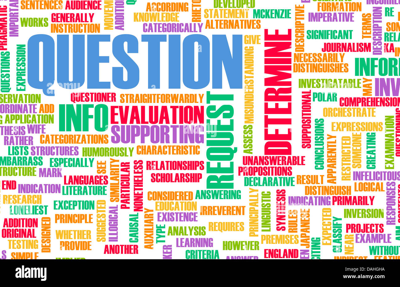 Question for Information as a Concept Art Stock Photo - Alamy