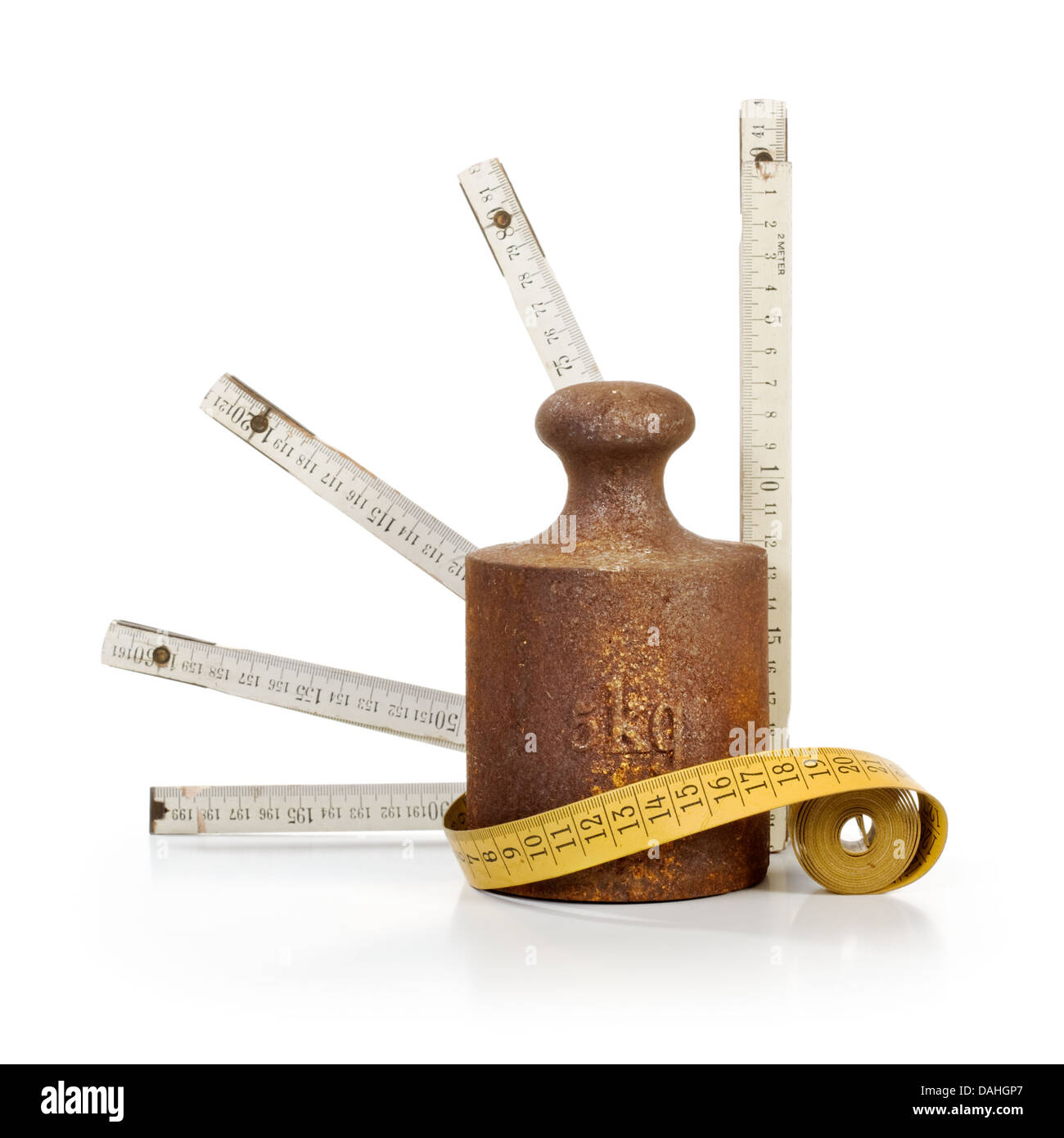 Old scale meter measure weight Cut Out Stock Images & Pictures - Alamy