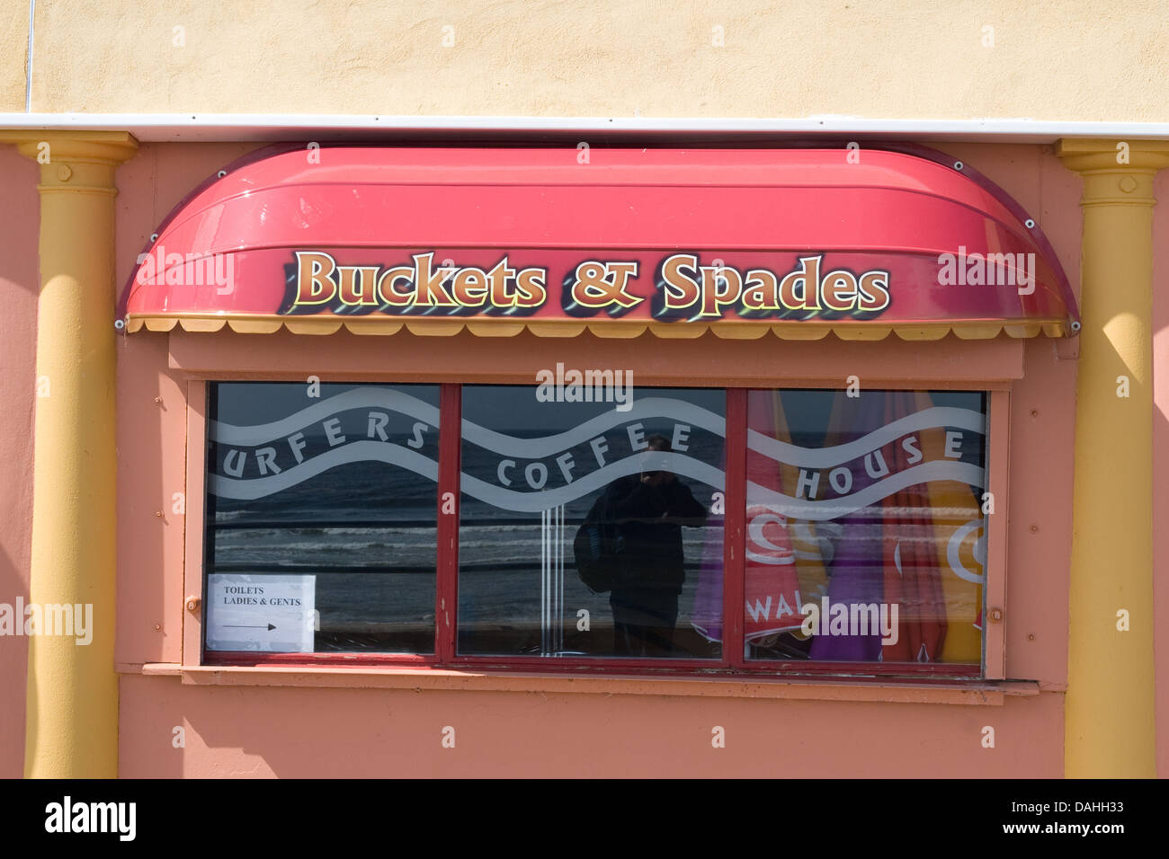 Beach side shop at Spittal Beach Berwick on Tweed Northumberland Stock ...