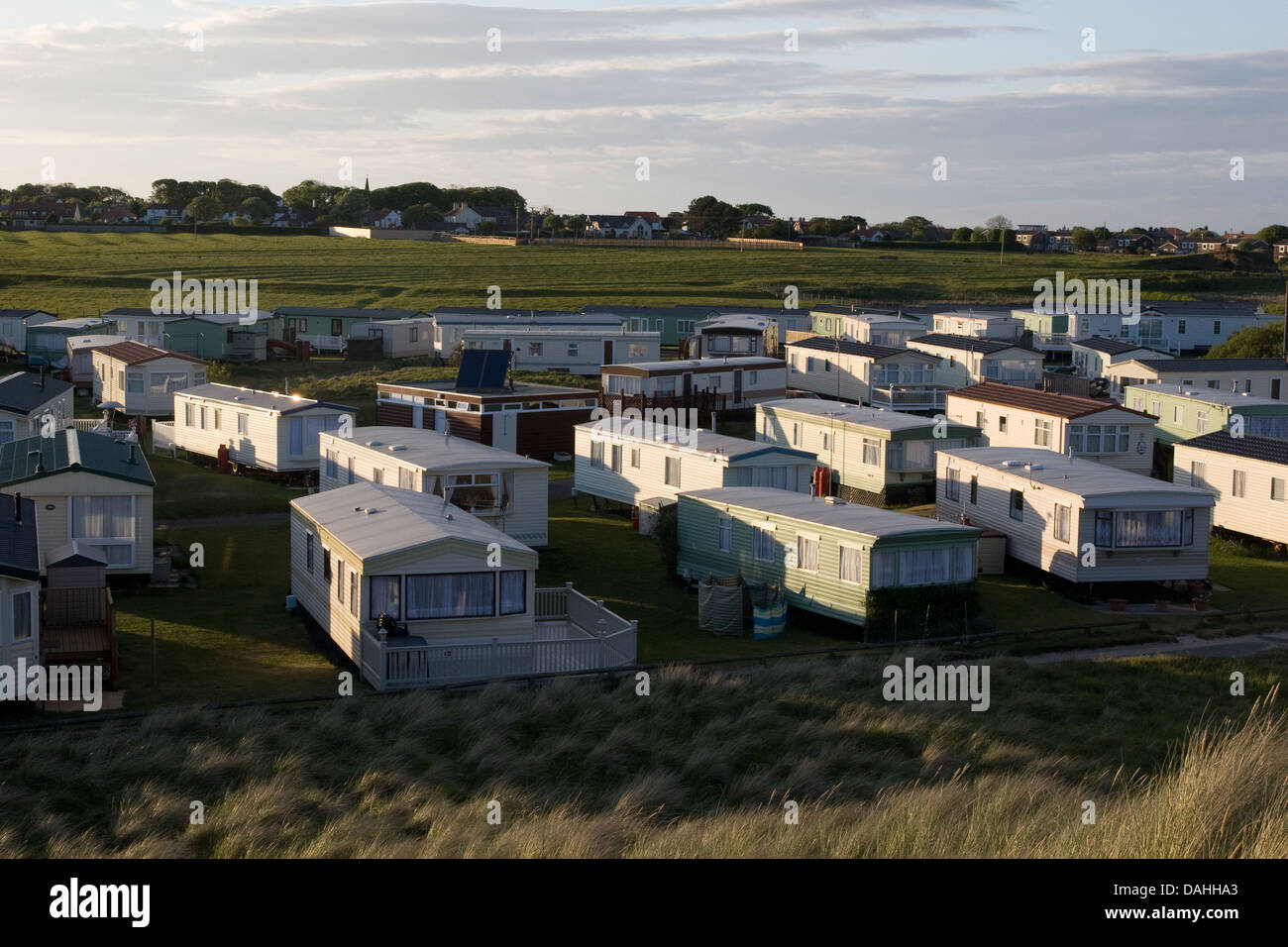 Caravan Park at Beadnall Bay Northumberland Stock Photo - Alamy