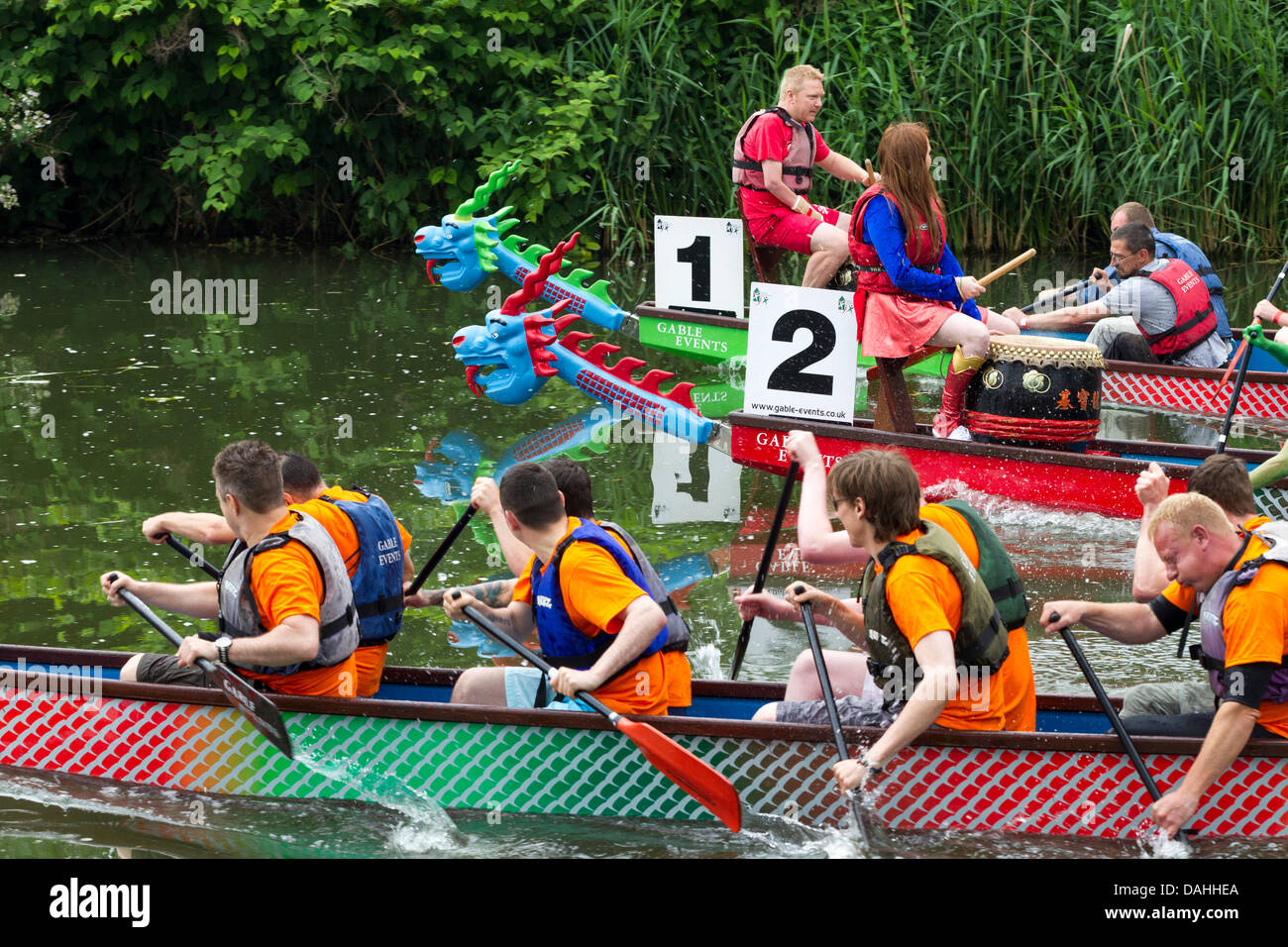 Northampton, River Nene, 14th July 2013. Dragon Boat Festival at ...