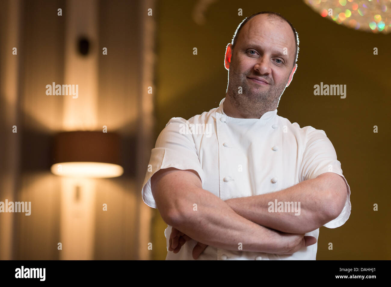 Chef Simon Rogan at the Midland Hotel Manchester Stock Photo - Alamy