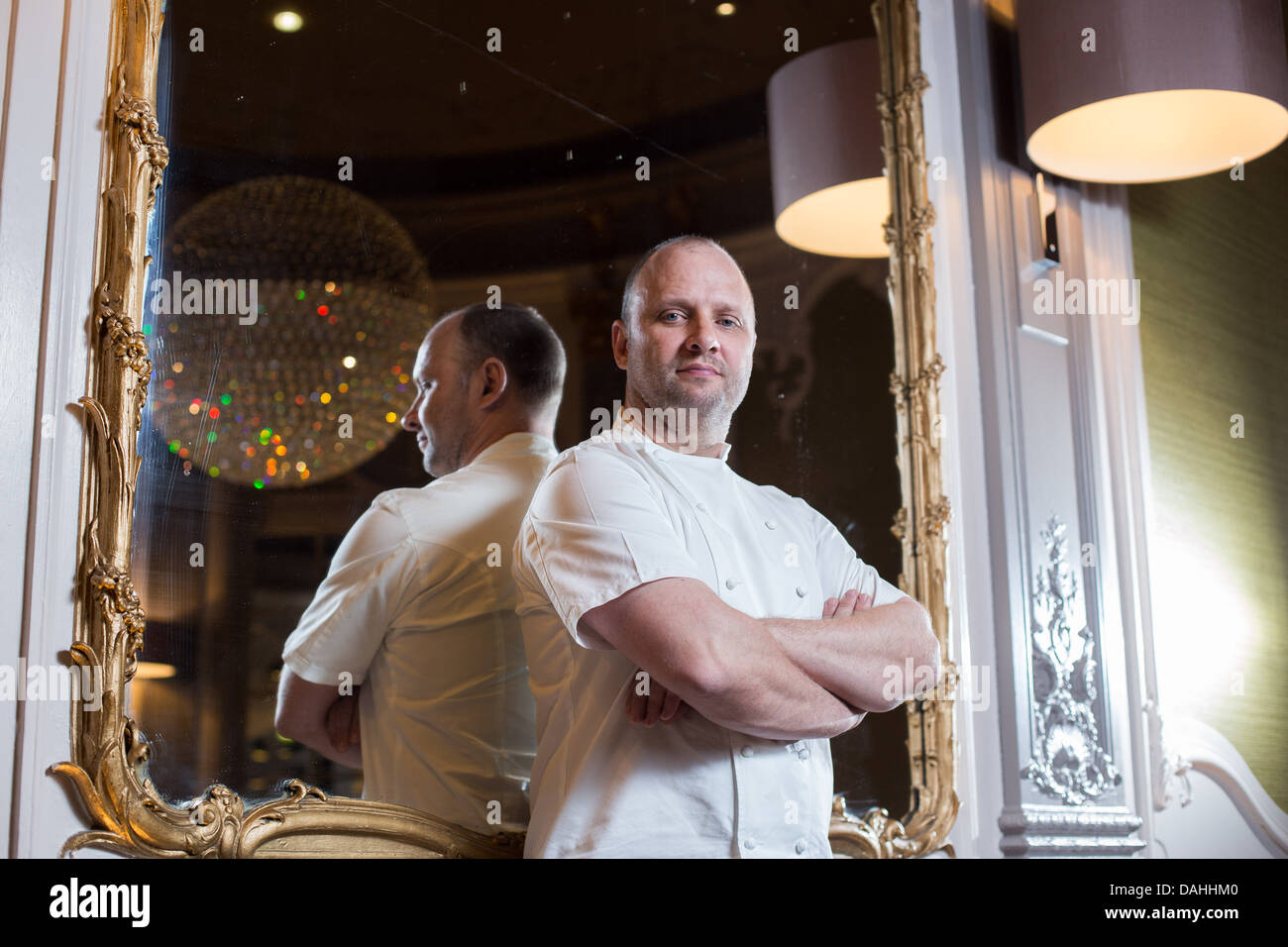 Chef Simon Rogan at the Midland Hotel Manchester Stock Photo - Alamy