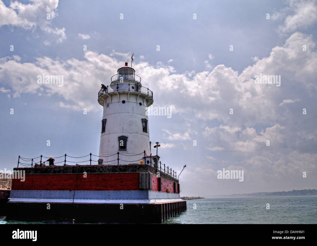 Harbor Beach Lighthouse Owned and operated by the US Coast Guard Harbor ...