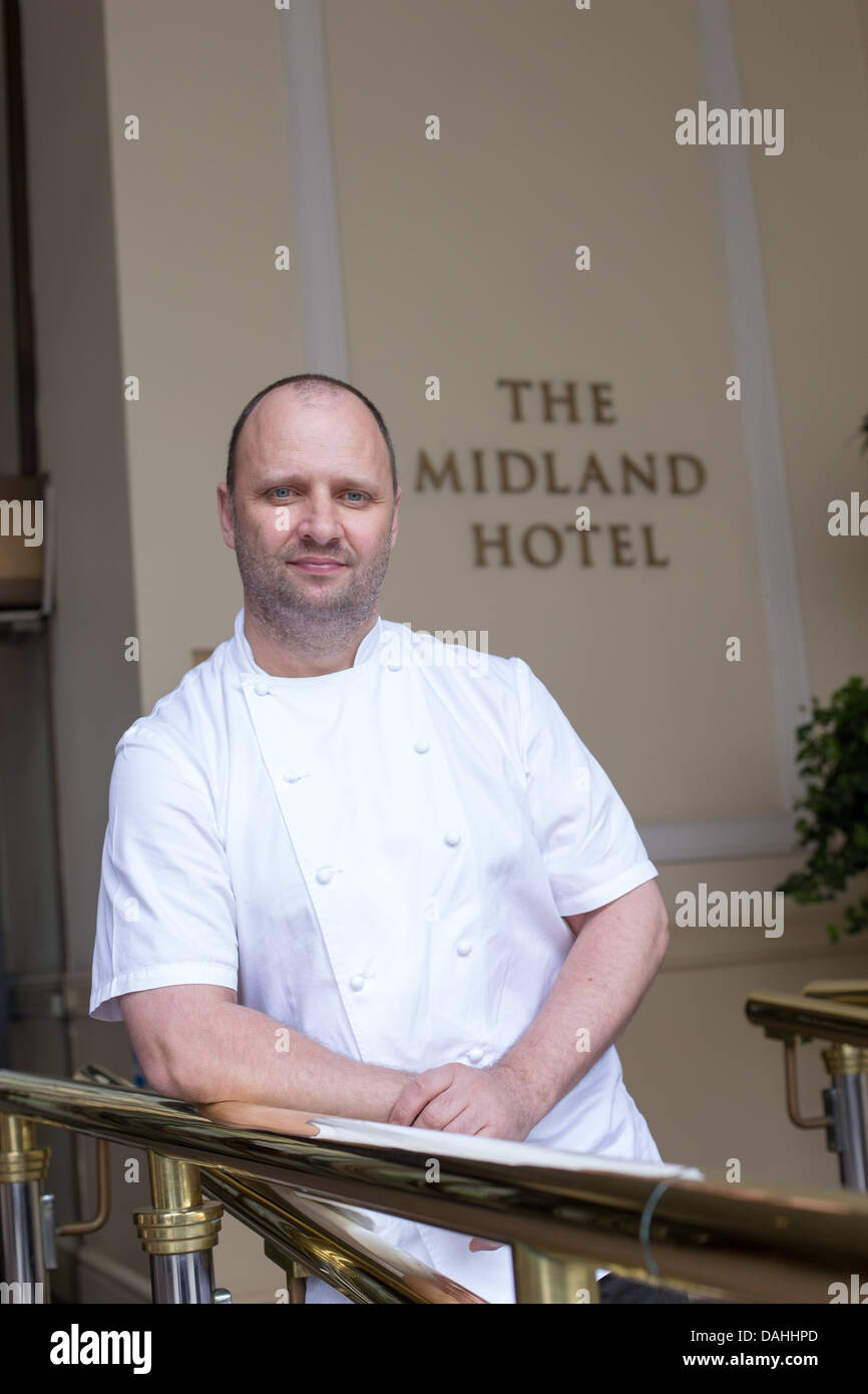 Chef Simon Rogan at the Midland Hotel Manchester Stock Photo - Alamy