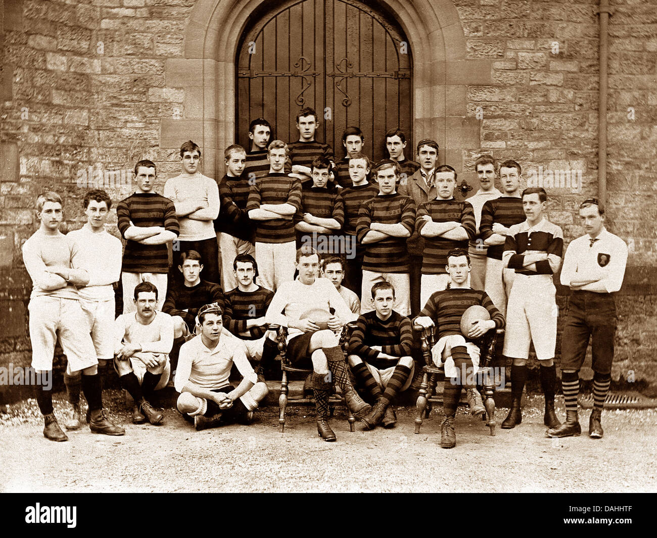 Giggleswick Rugby Team early 1900s Stock Photo - Alamy