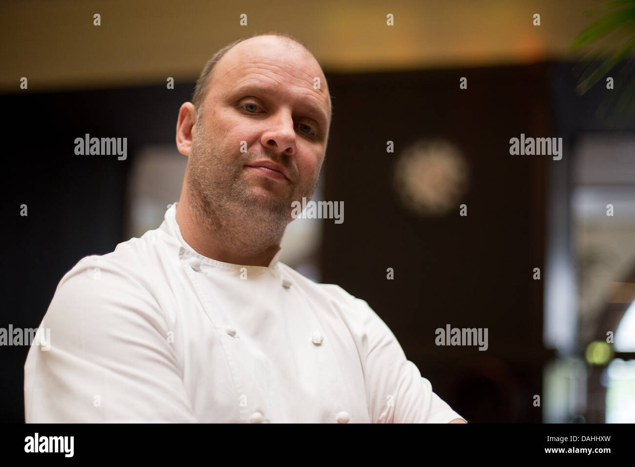 Chef Simon Rogan at the Midland Hotel Manchester Stock Photo - Alamy