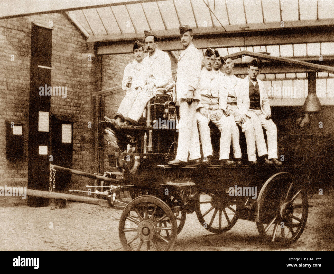 Birmingham Fire Brigade Victorian period Stock Photo - Alamy