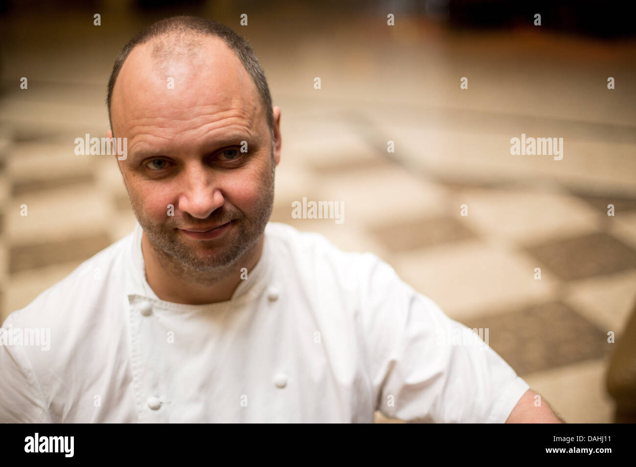 Chef Simon Rogan at the Midland Hotel Manchester Stock Photo - Alamy