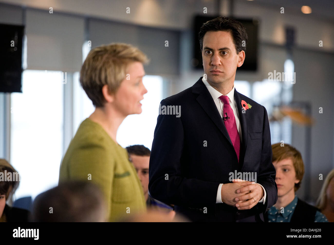 Labour Party leader Ed Miliband is joined by Shadow Home Secretary ...