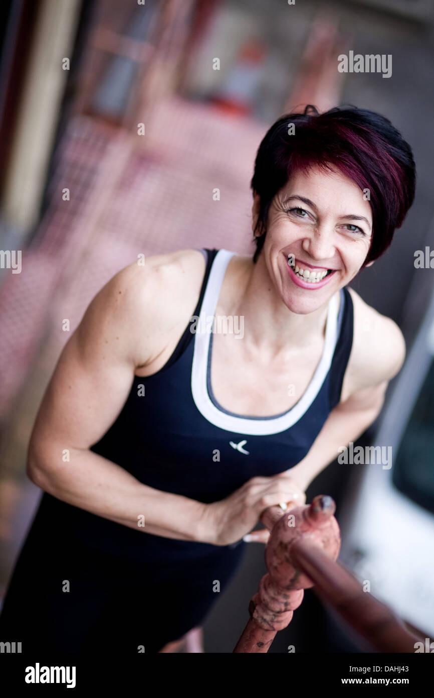 Jo Perruzza bodybuilder body builder bodybuilding body building Stock ...